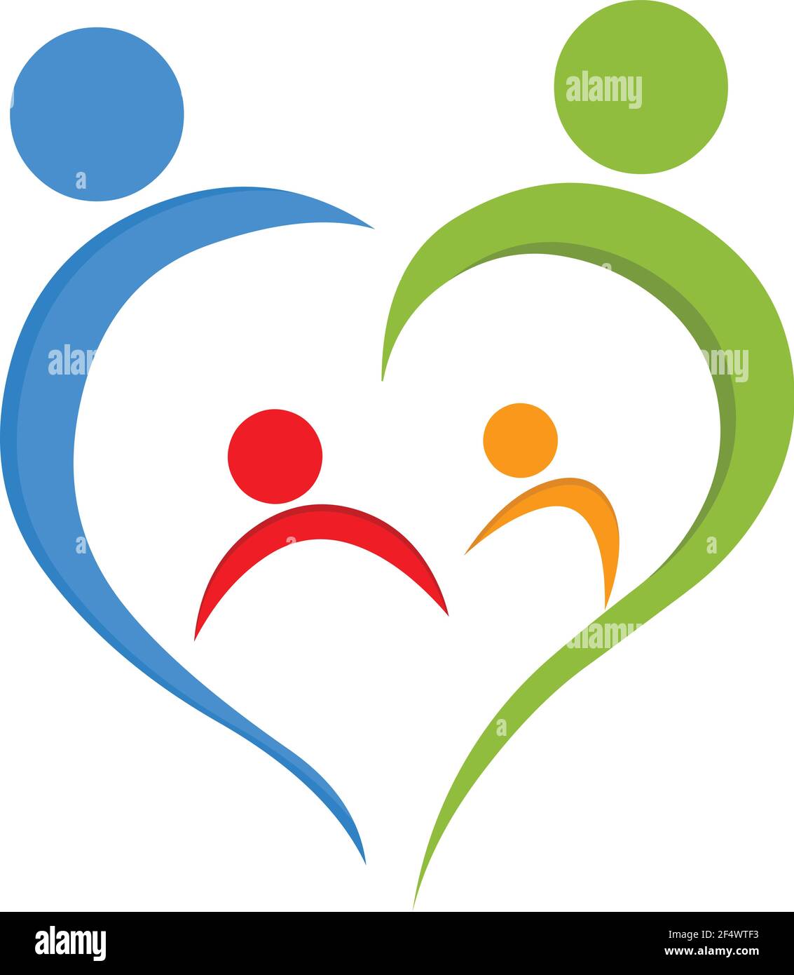 Family logo icon vector illustration isolated on white background Stock ...