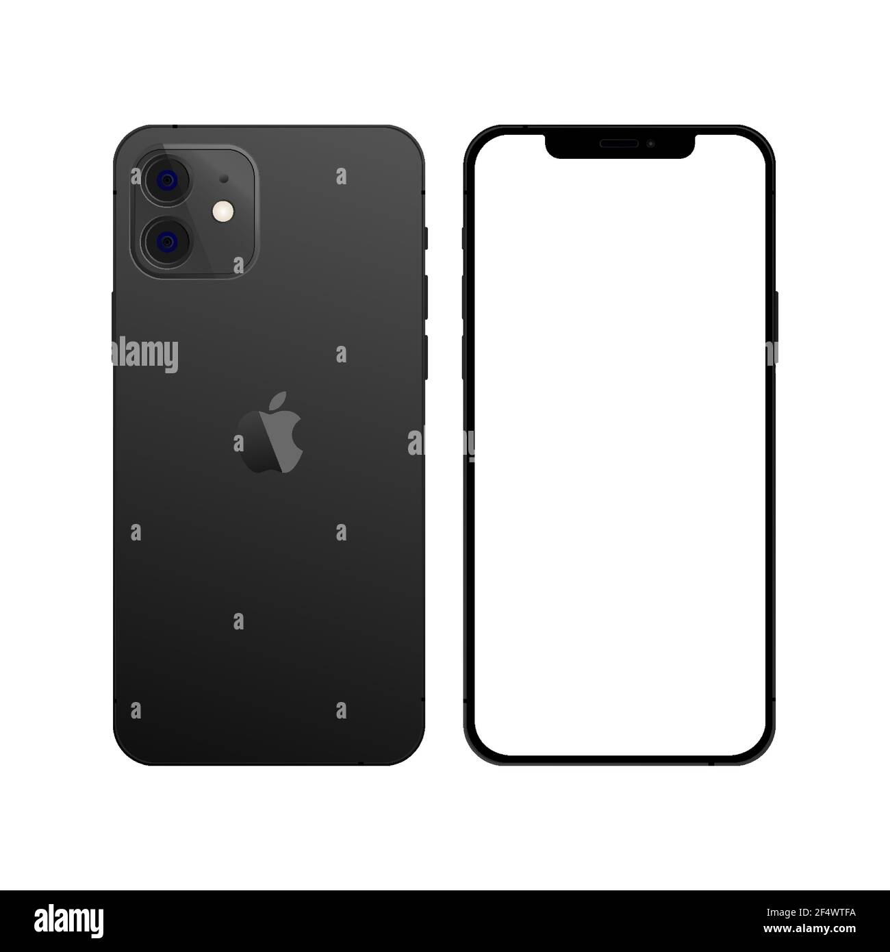 Realistic iPhone 12 mockup. Smartphone mockup with white screen. Mobile ...