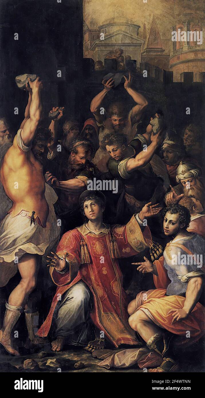 Giorgio Vasari - Martyrdom St Stephen C 1560 Stock Photo - Alamy