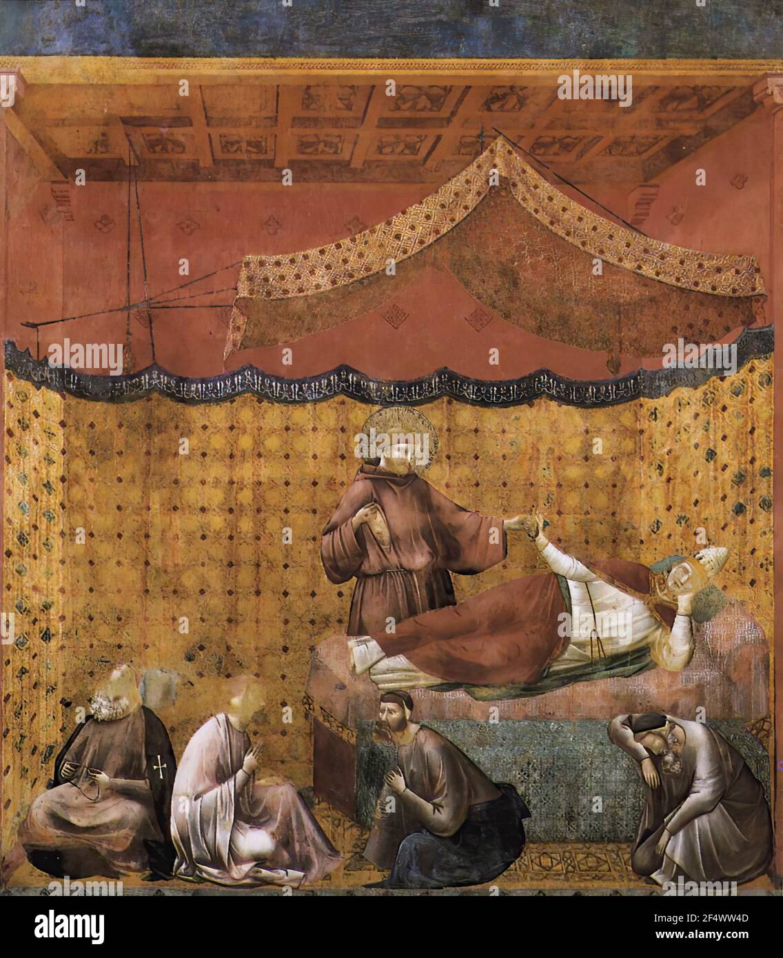 Giotto di Bondone - Dream St Gregory 1300 Stock Photo - Alamy