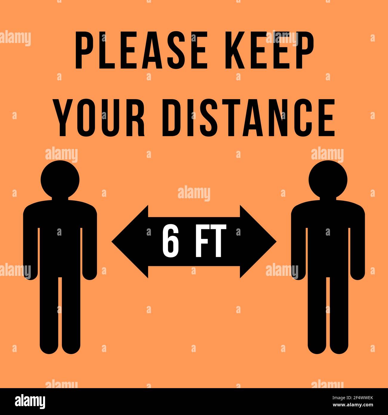 Please keep your distance. Social distancing vector sign Stock Vector ...