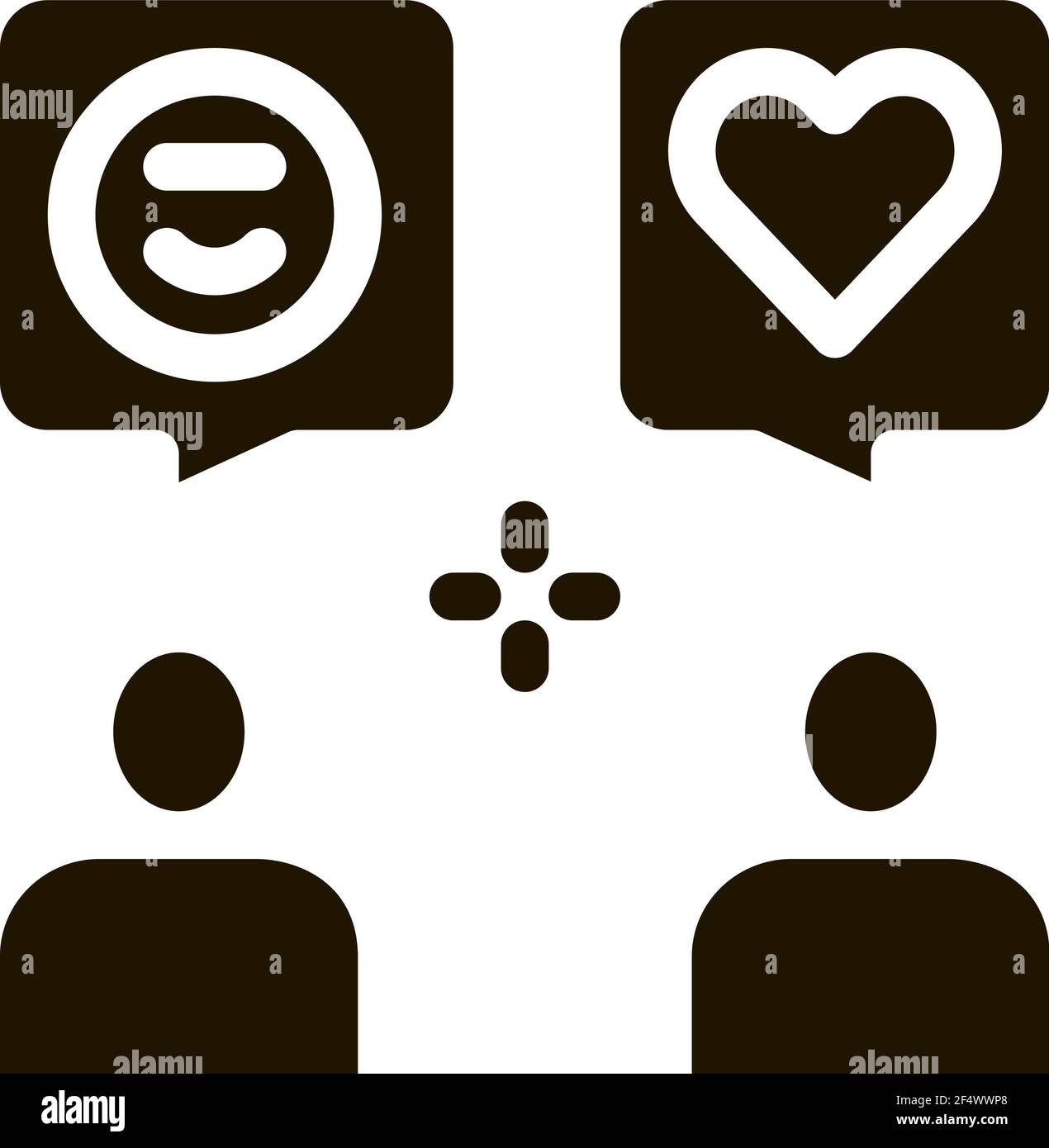 Human Lovely Talk Icon Vector Glyph Illustration Stock Vector Image ...