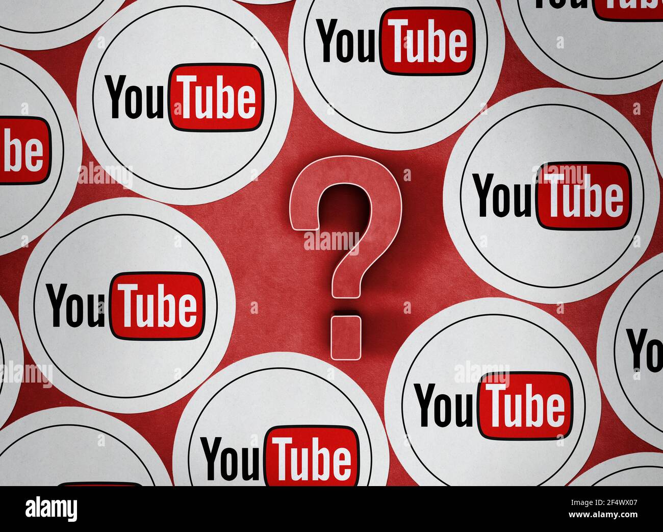 Youtube, Question Mark Icon, 3d Render Photo Stock Photo - Alamy