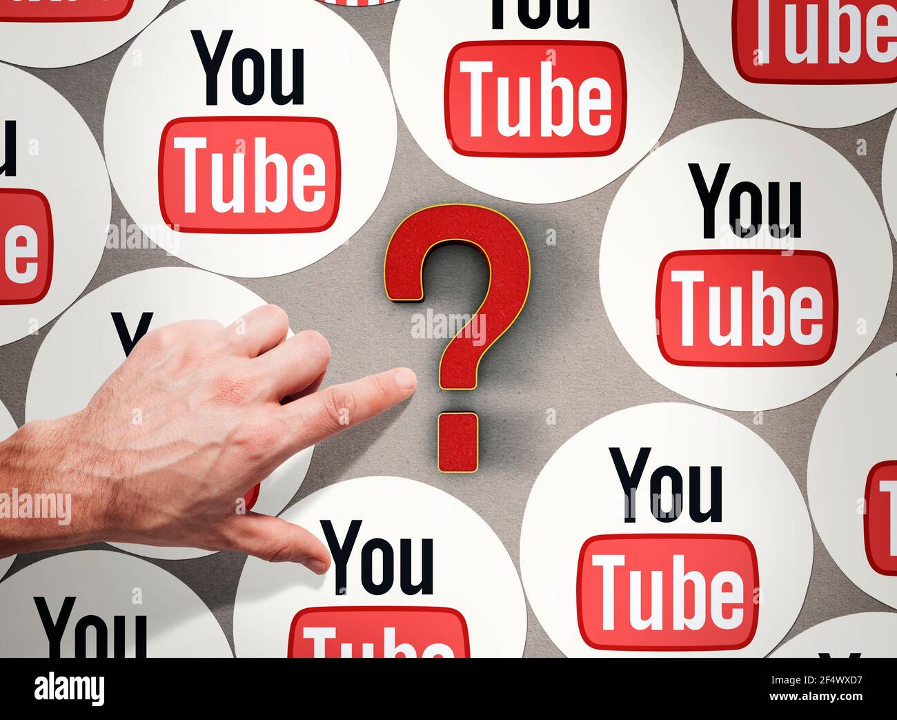 Youtube, Question Mark Icon, 3d Render Photo Stock Photo - Alamy