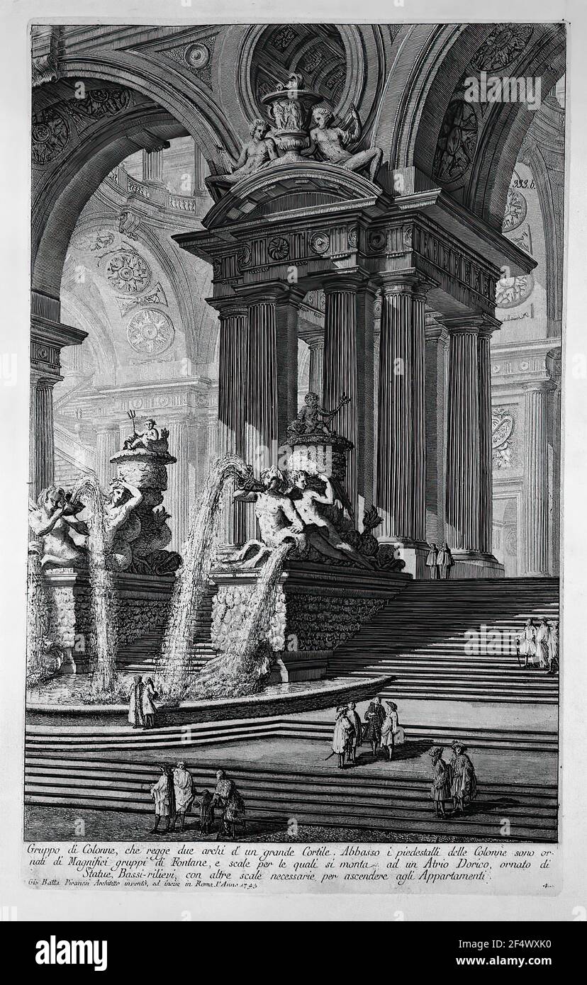Giovanni Battista Piranesi - Column Group Holding Two Arcs Large ...
