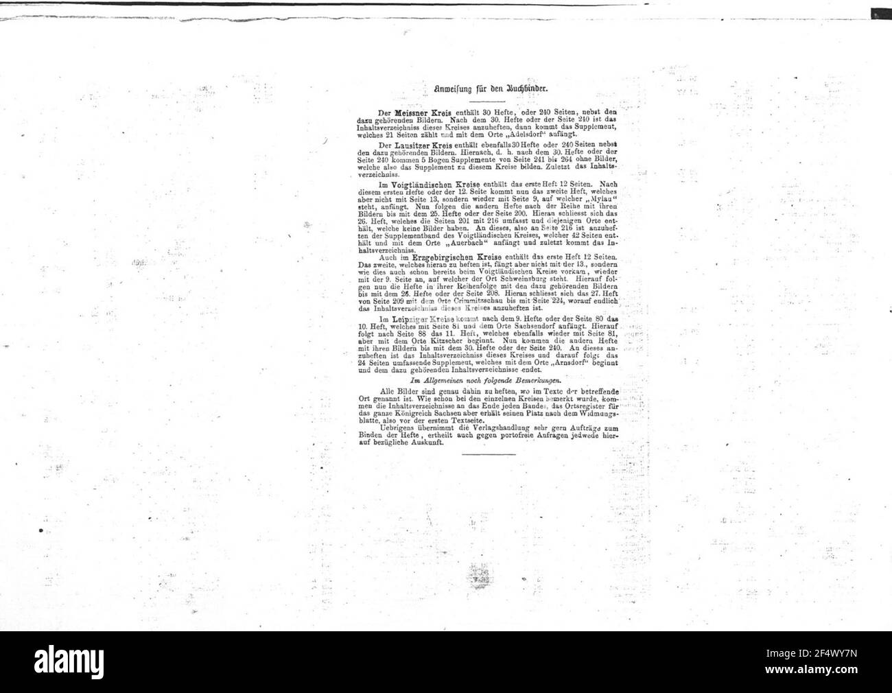 Instruction for the bookbinder Stock Photo - Alamy