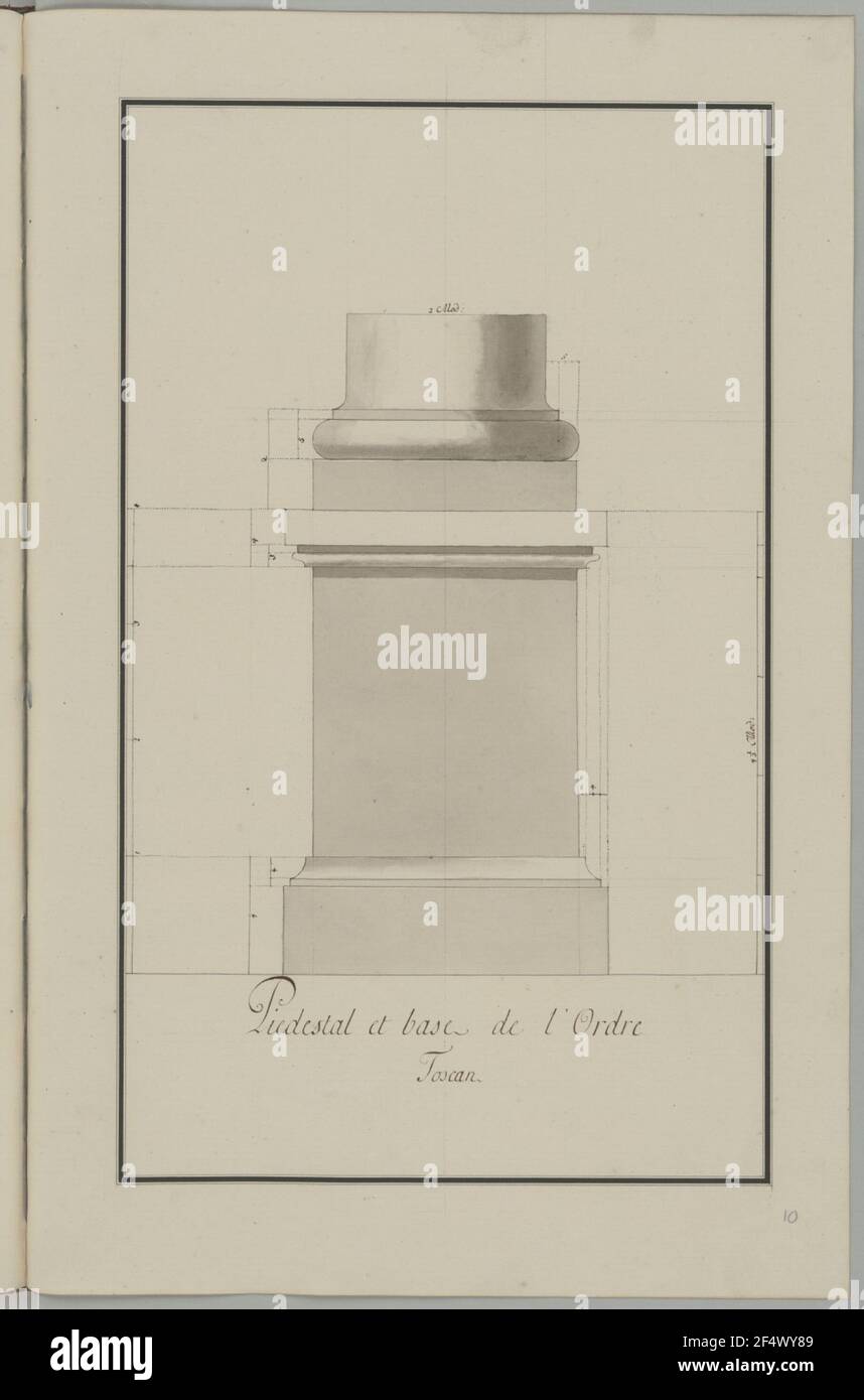 Column of Tuscan order, postament and base Stock Photo - Alamy