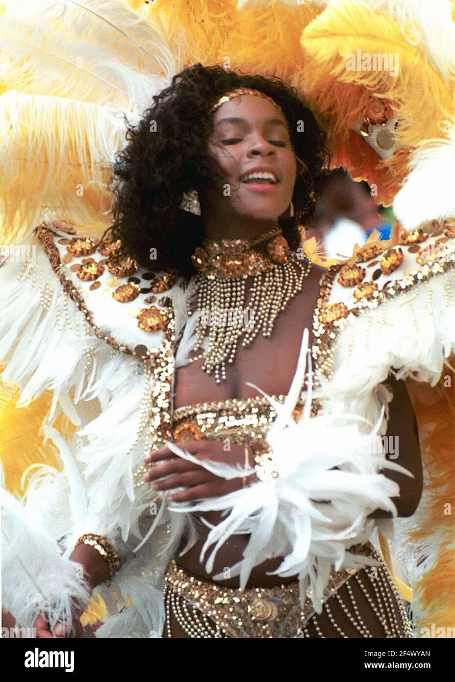 Caribbean carnival dancer performing Stock Photo - Alamy