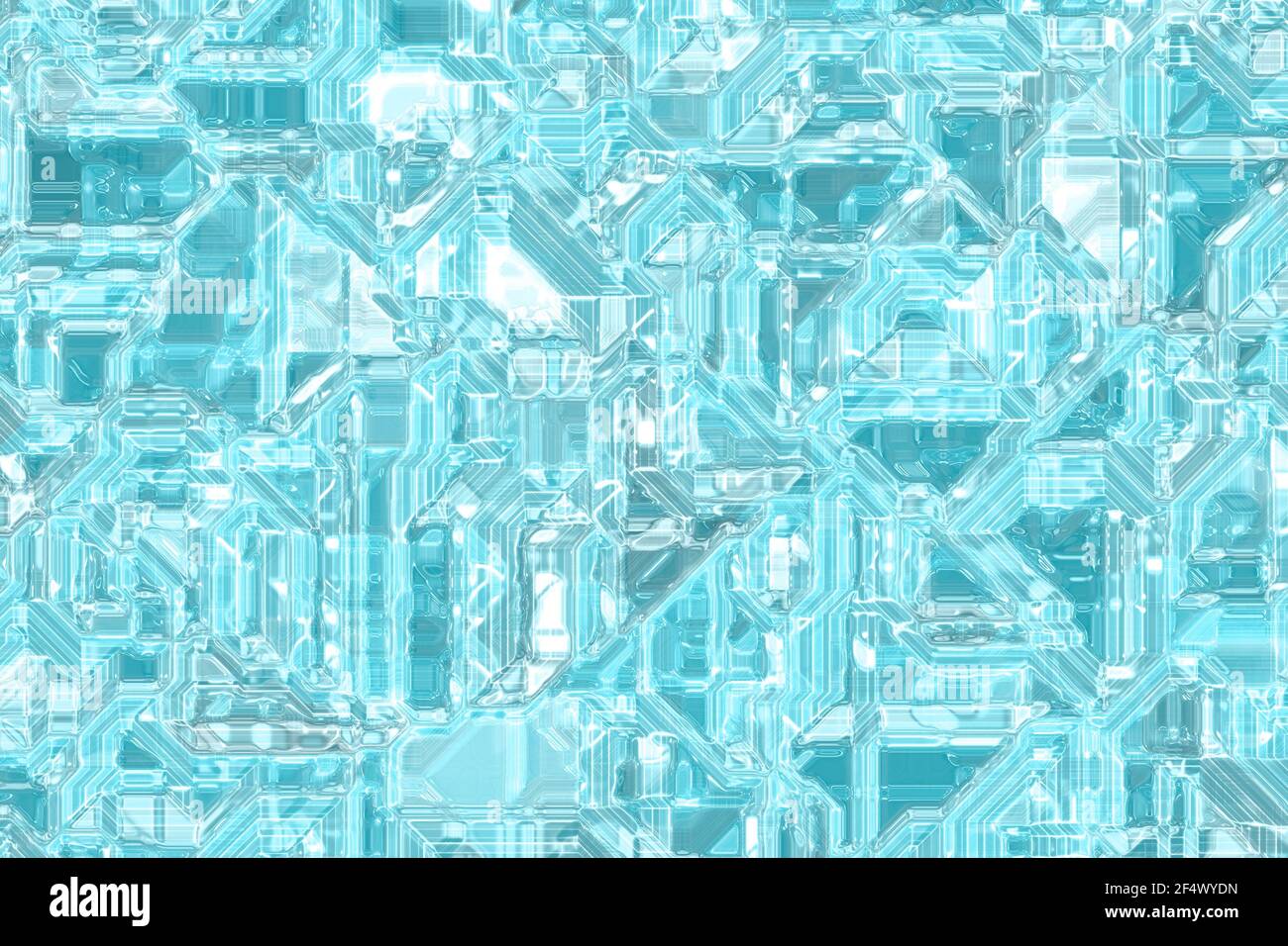 beautiful light blue digital crystal pattern cg background illustration ...