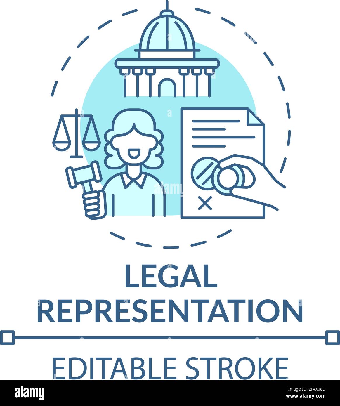 Legal representation concept icon Stock Vector Image & Art - Alamy
