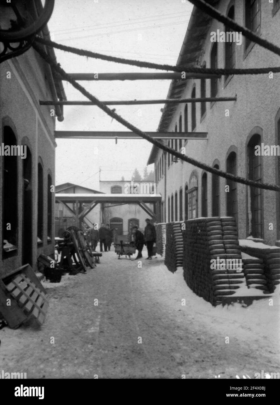 Industrial courtyard Black and White Stock Photos & Images - Alamy