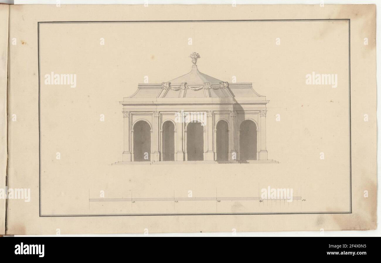 Lusthaus, 1. Design variant, elevation Stock Photo - Alamy