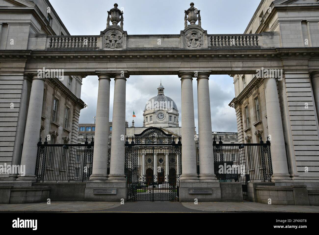 Exterior view of the Department of the Taoiseach, an Edwardian style ...