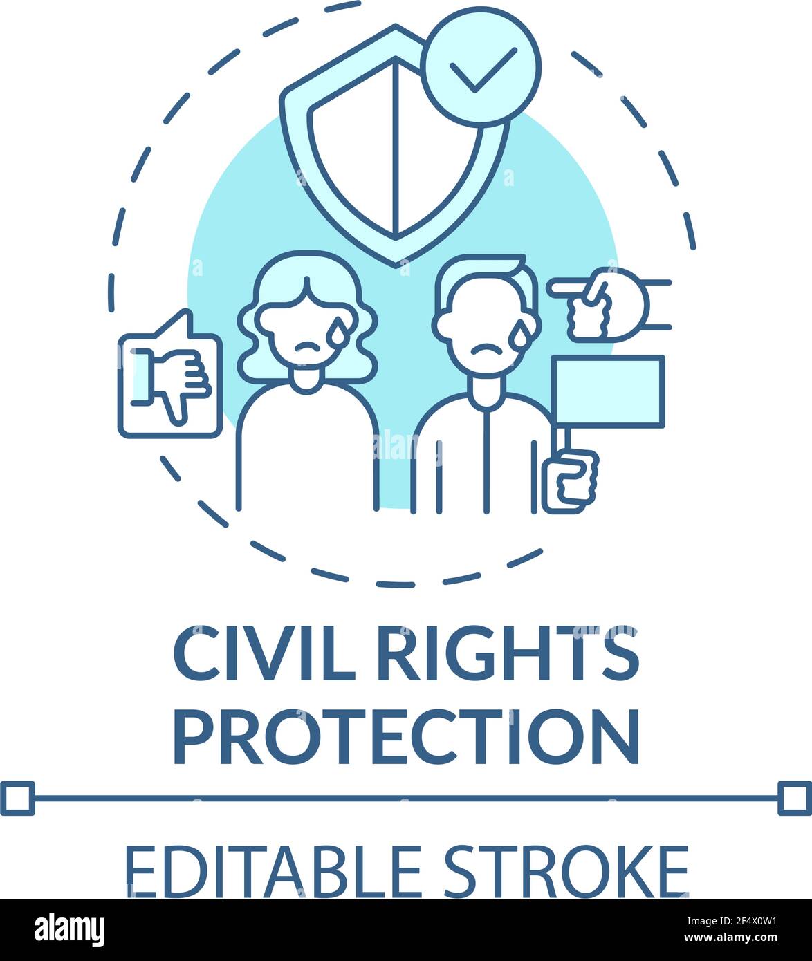 Civil rights protection concept icon Stock Vector Image & Art - Alamy