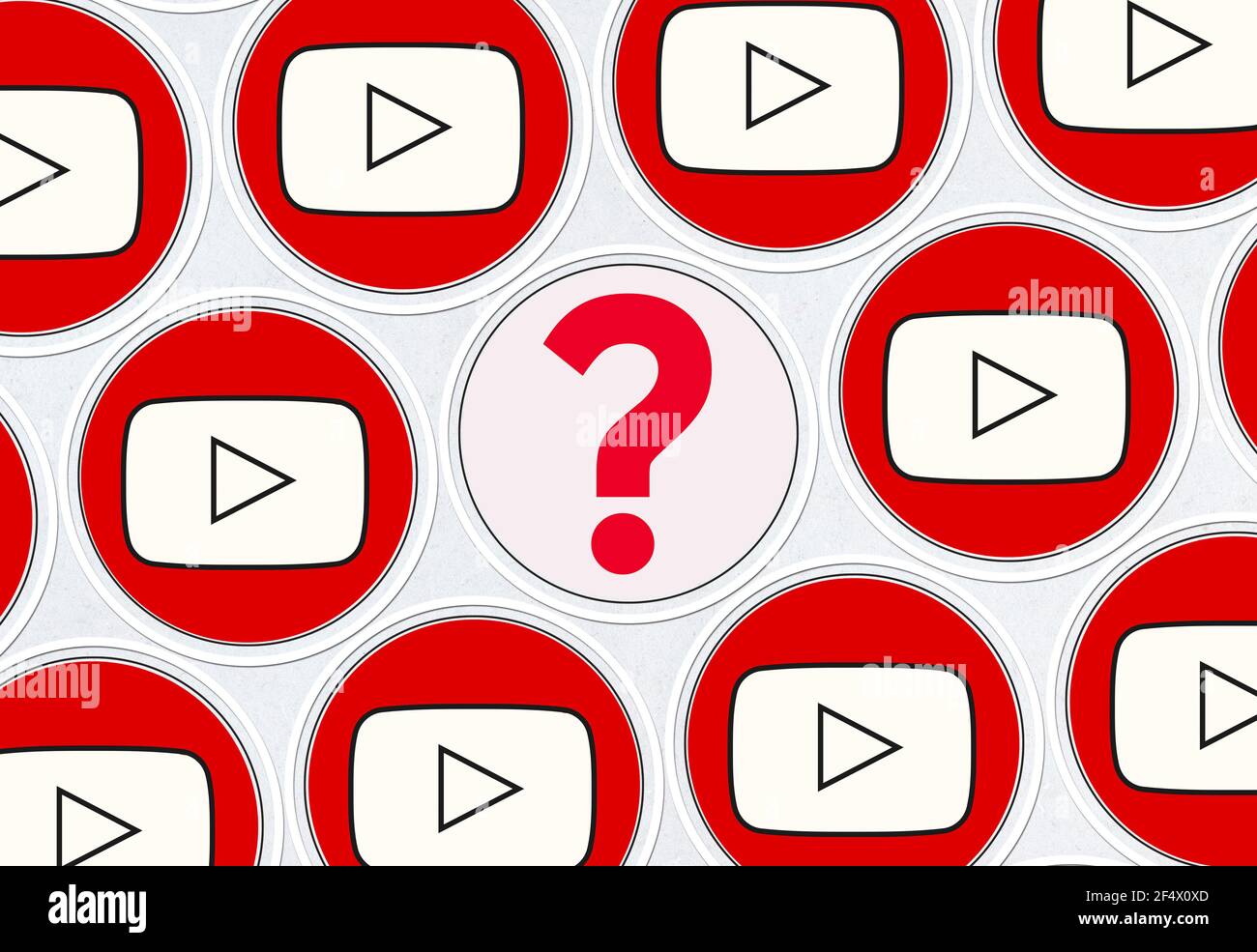 Youtube, Question Mark Icon, 3d Render Photo Stock Photo - Alamy