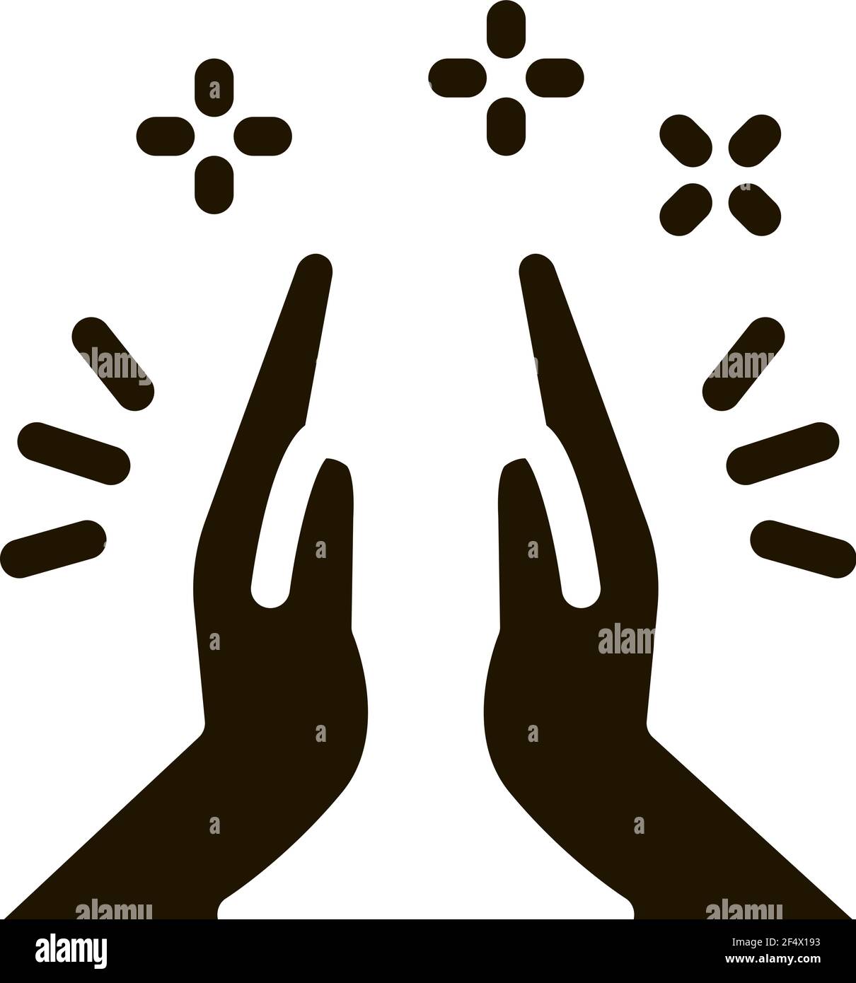 Hand Clapping Icon Vector Glyph Illustration Stock Vector Image & Art - Alamy