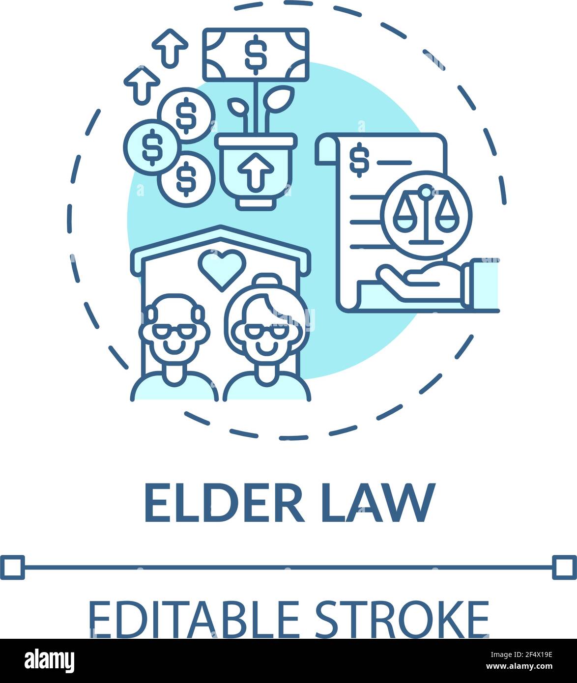 Elder law concept icon Stock Vector Image & Art - Alamy
