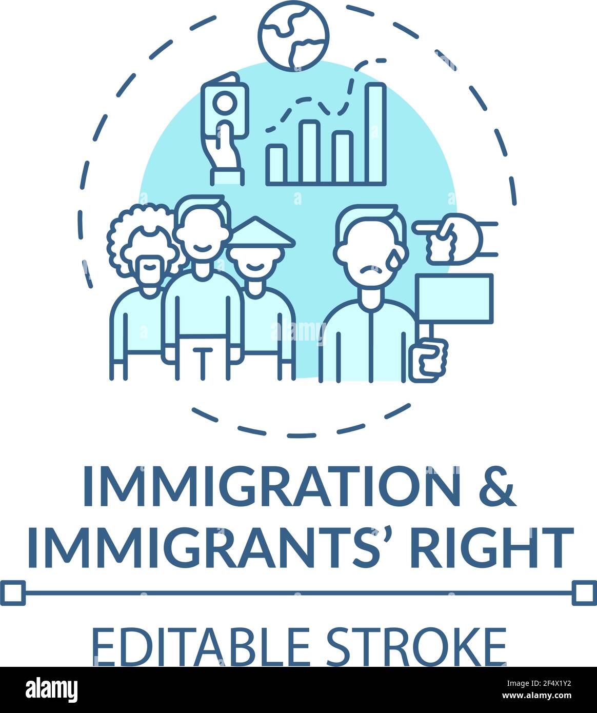 Immigration and immigrants right concept icon Stock Vector Image & Art ...