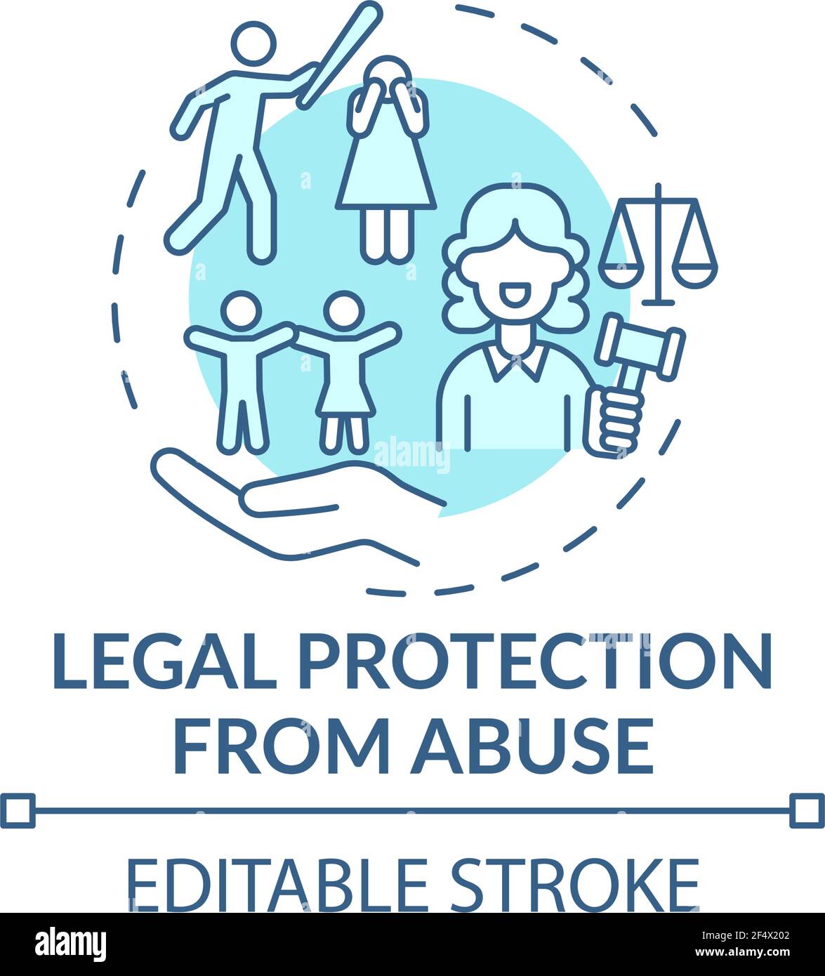 Legal protection from abuse concept icon Stock Vector Image & Art - Alamy