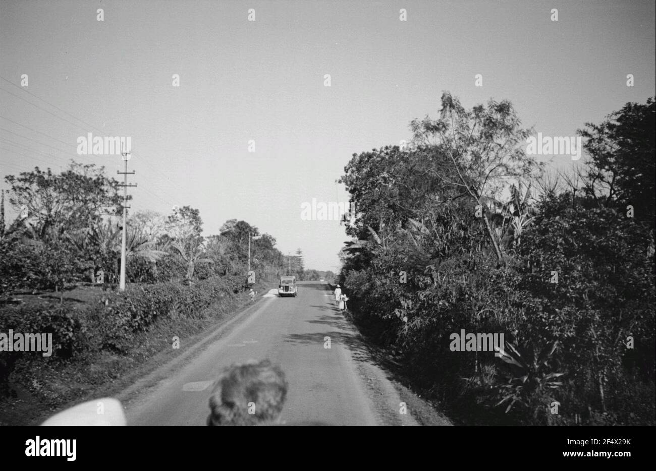 Travel photos. Highway. View from a vehicle (maybe in Mexico Stock ...
