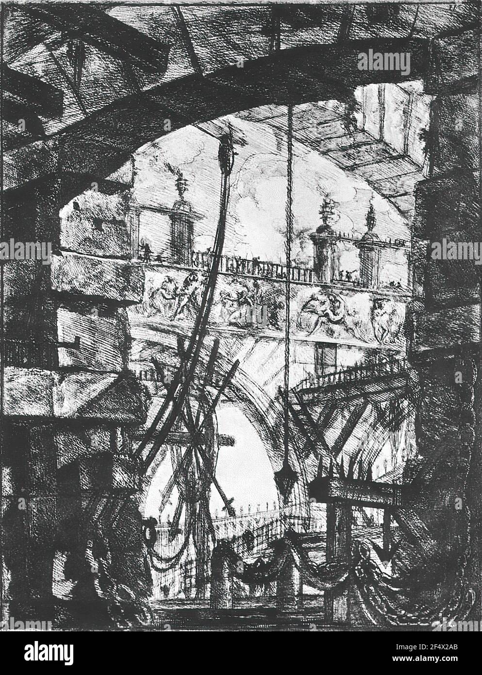 Giovanni Battista Piranesi - Prisons Plate IV Stock Photo - Alamy