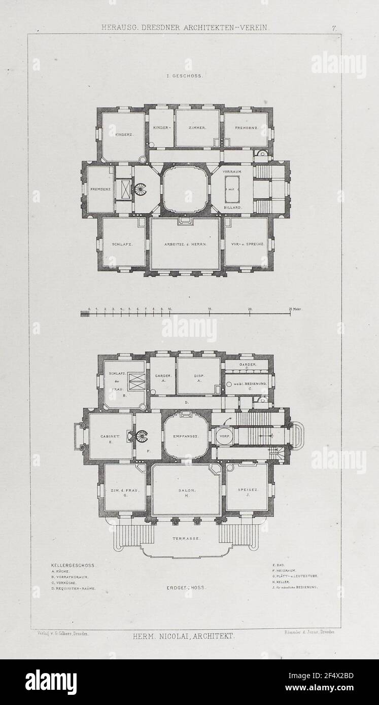 Floor plans, sheet 7 Stock Photo - Alamy