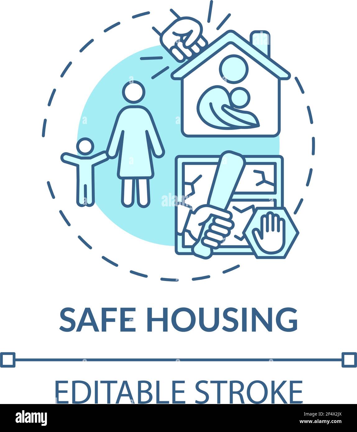 Safe housing concept icon Stock Vector Image & Art - Alamy