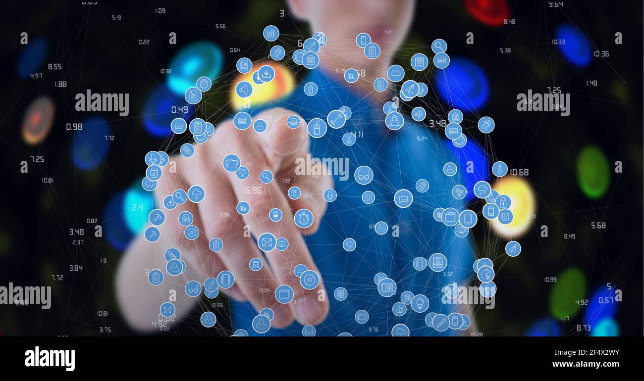 Animation digital interface network icons hi-res stock photography and ...