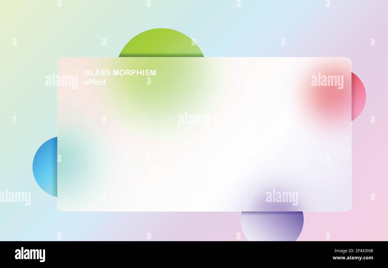 Modern background with glass morphism vector effect. Transparent glass ...