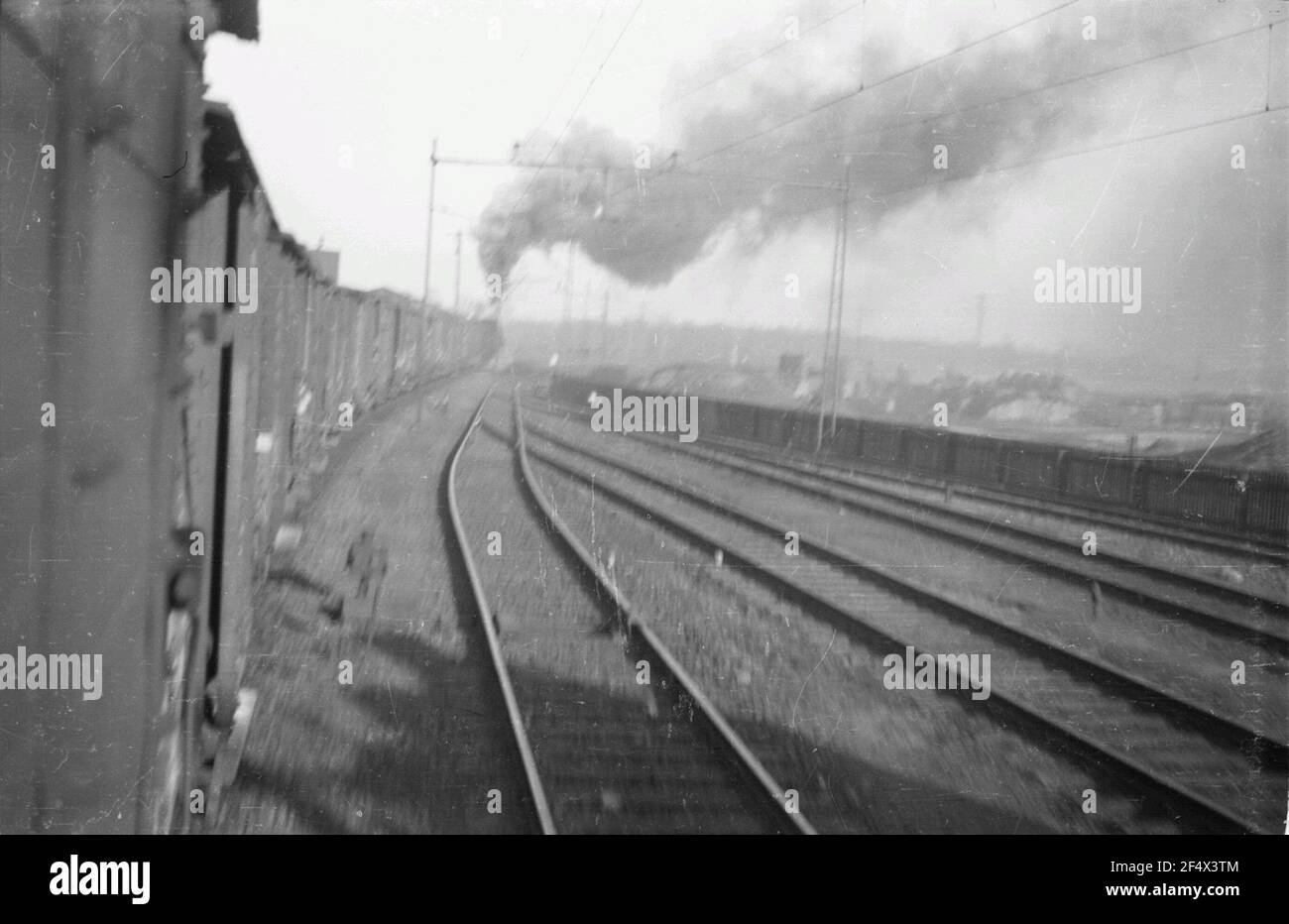 Second World War. Track system, taken from the train direction Ostfront ...