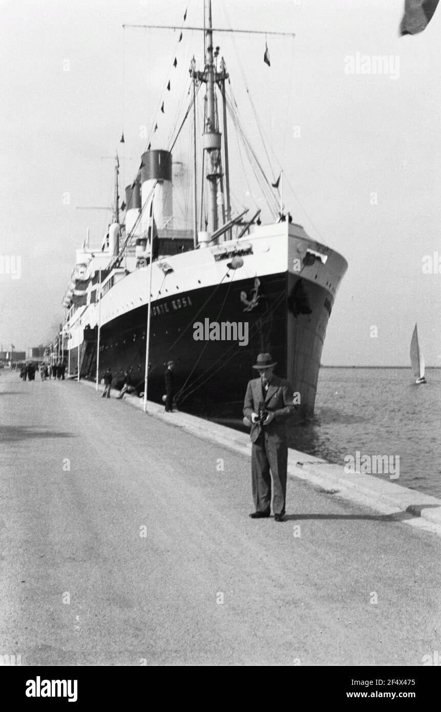 Travel photos Denmark. Copenhagen. Port. Passenger ship "Monte Rosa" on ...