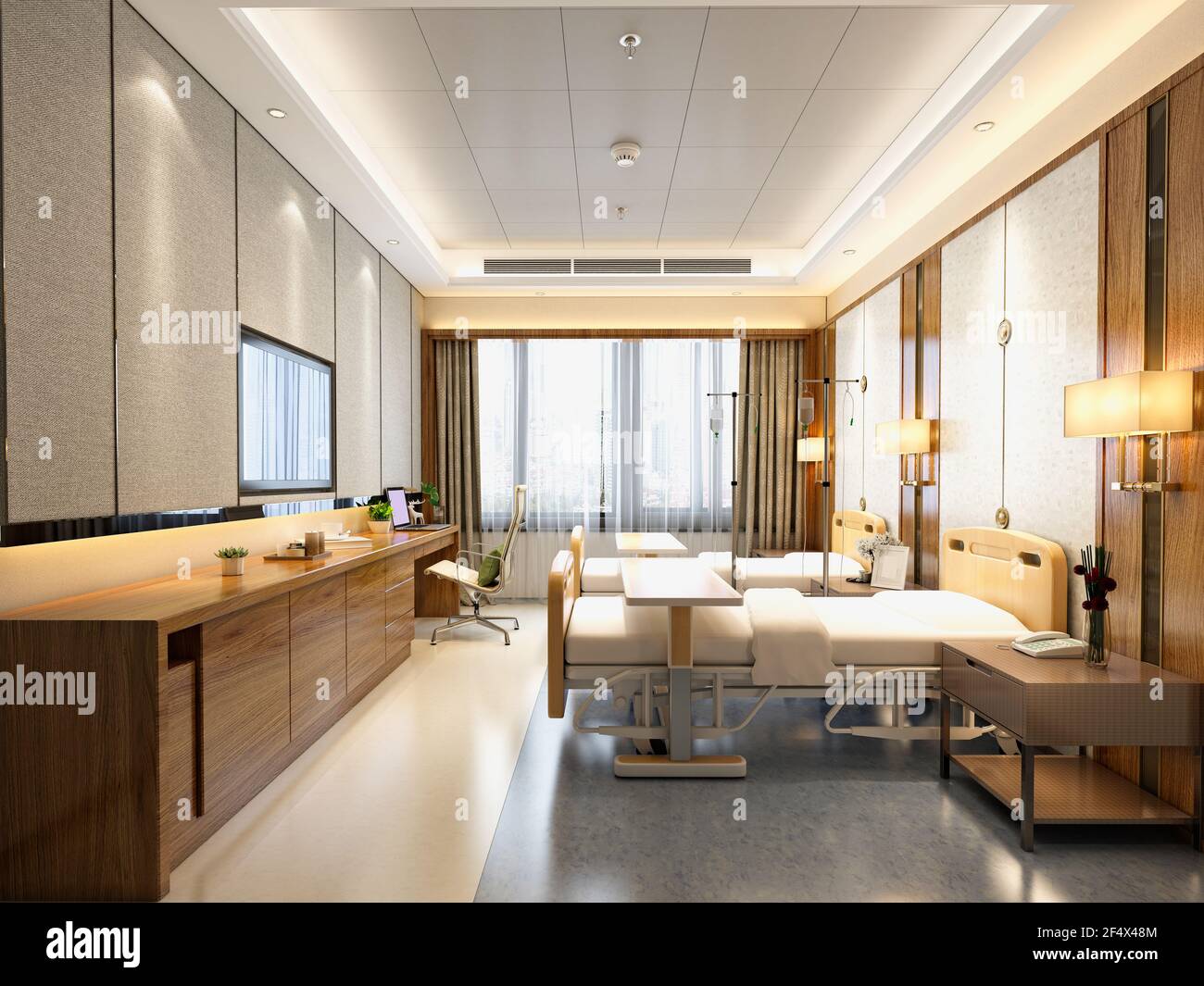 Blue hospital curtain hi-res stock photography and images - Alamy