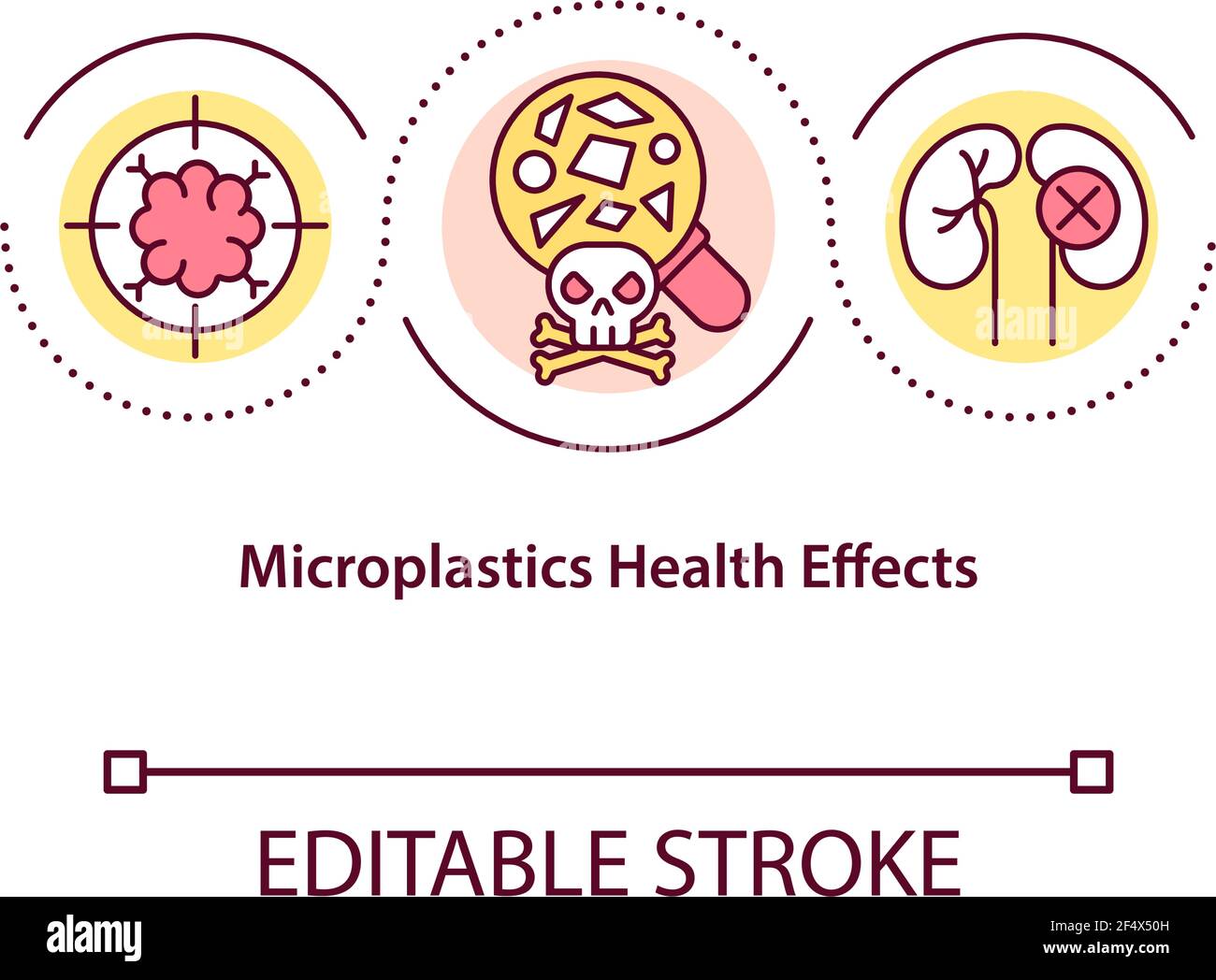 Microplastics health effects concept icon Stock Vector Image & Art - Alamy