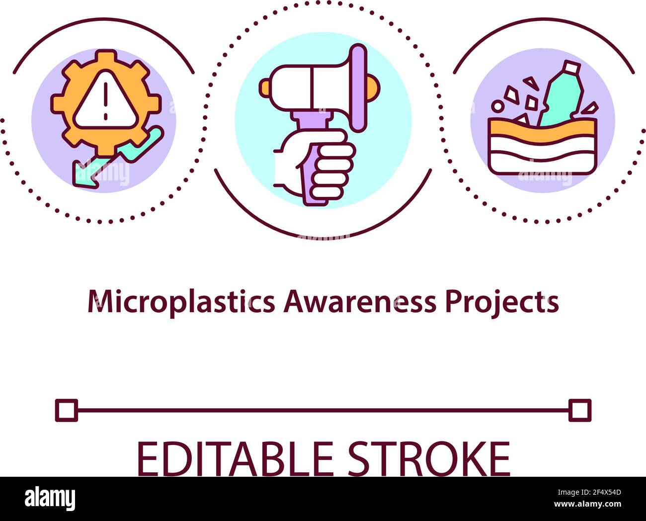 Microplastics awereness project concept icon Stock Vector Image & Art ...