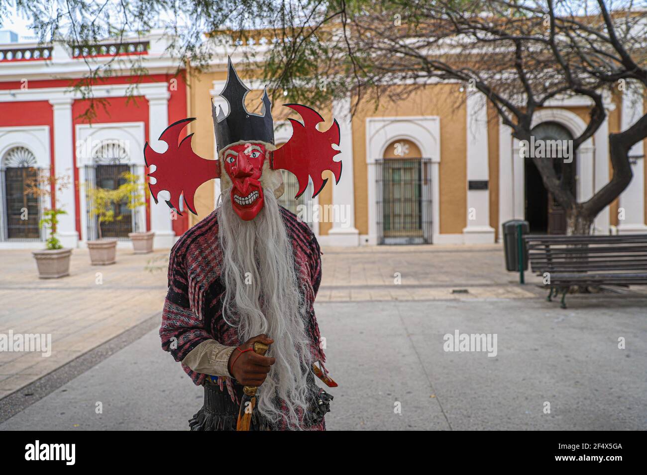 Easter Yaqui Pharisees from the Yaqui tribe walk the streets of Plaza ...