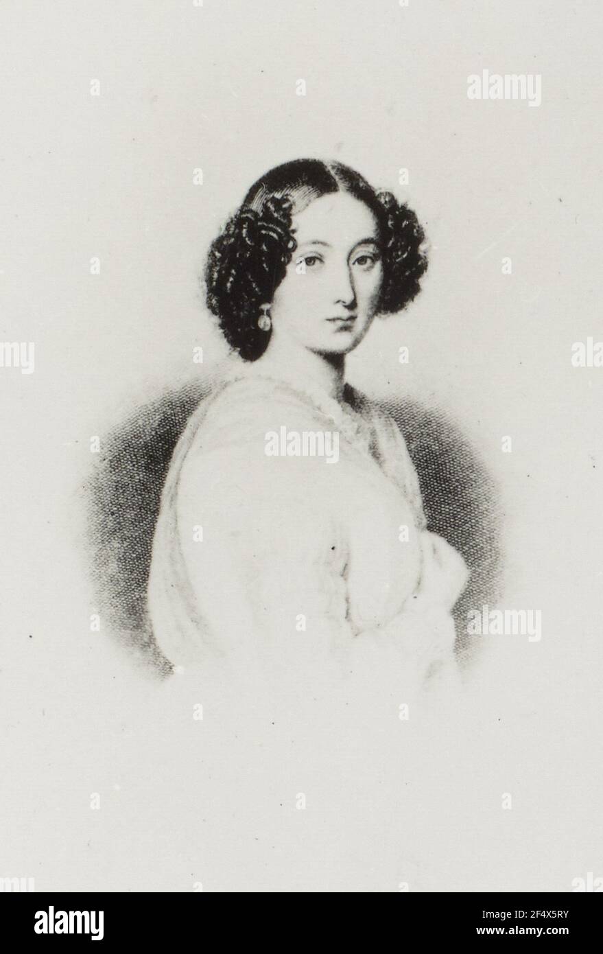 Portrait of Marie Heese (1825-1853; actress). Photography after steel ...