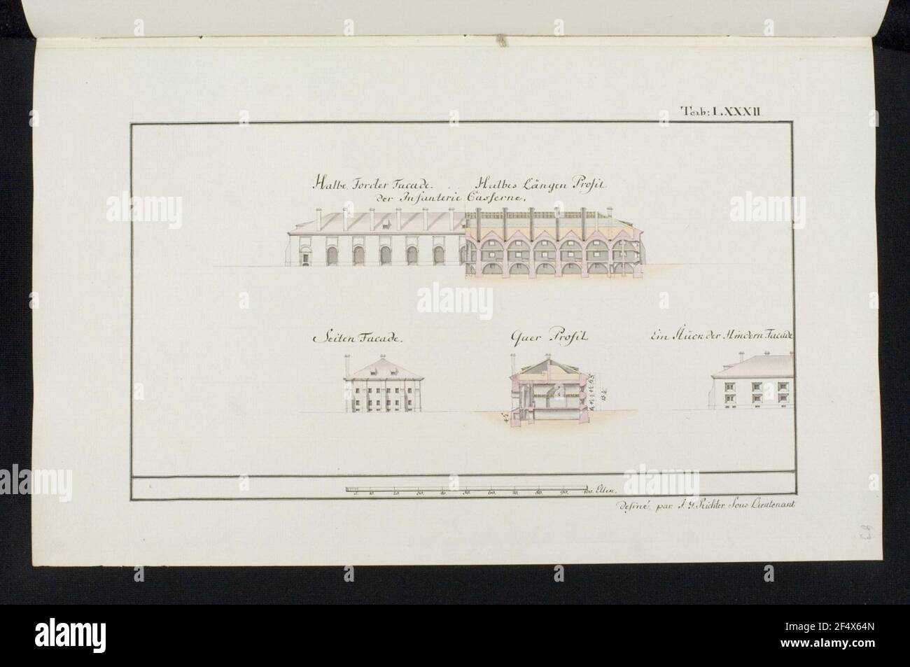 Barracks, ideal design, cracks and cuts Stock Photo - Alamy