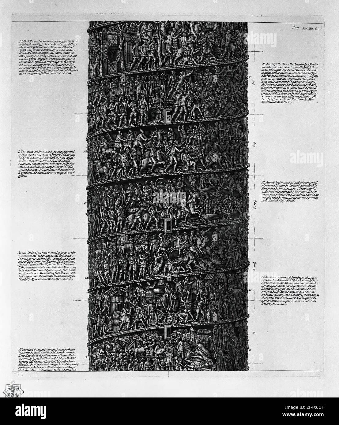 Giovanni Battista Piranesi - View Main Facade Antonine Column Six ...