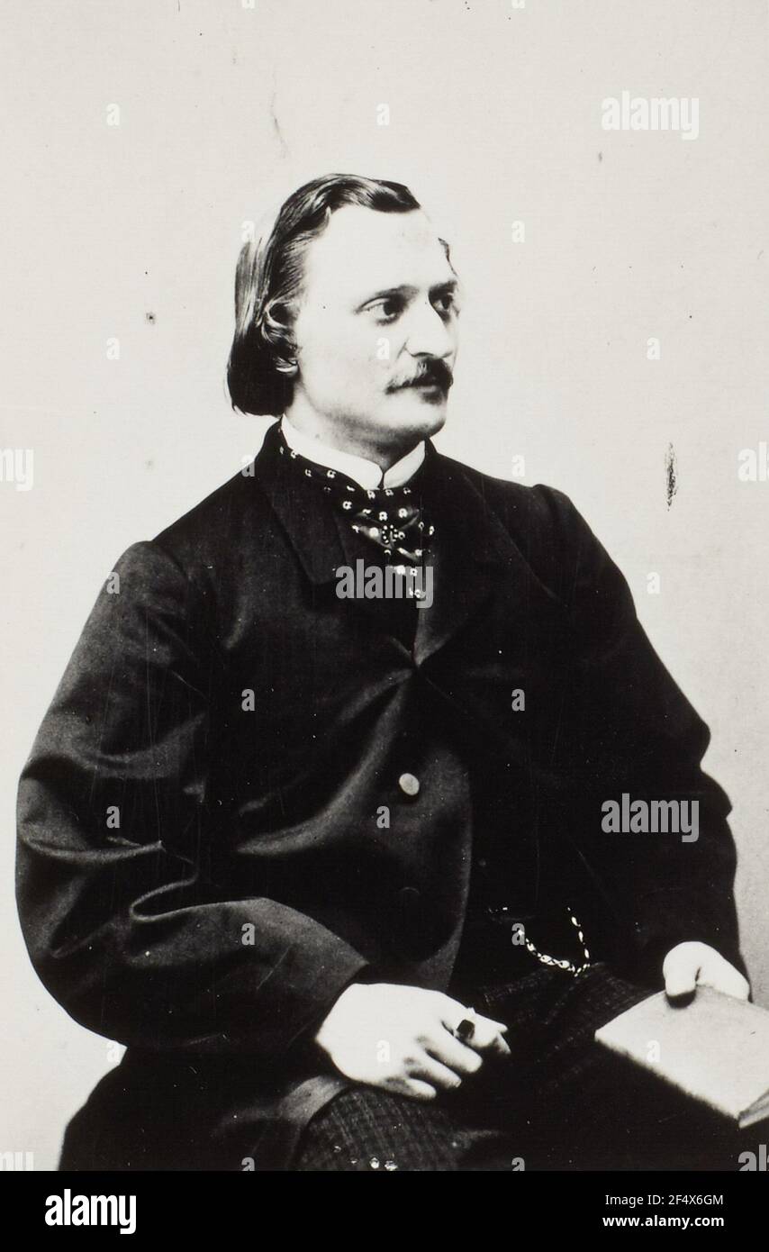 Portrait of Gustav Sharp (1835-1892, singer). Albumin tray on cardboard ...