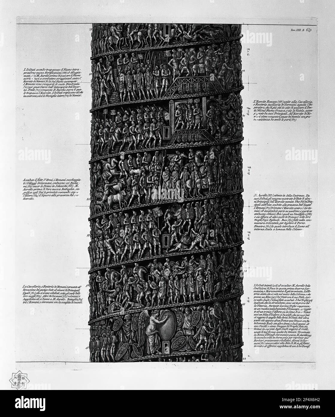 Giovanni Battista Piranesi - View Main Facade Antonine Column Six ...