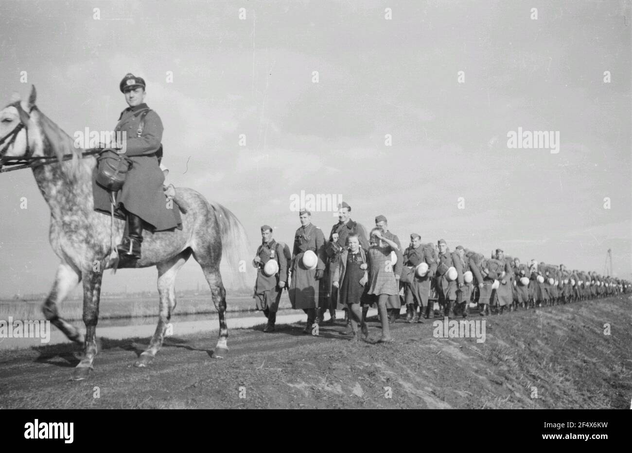 Second World War. Holland. March formation of the German Wehrmacht with ...