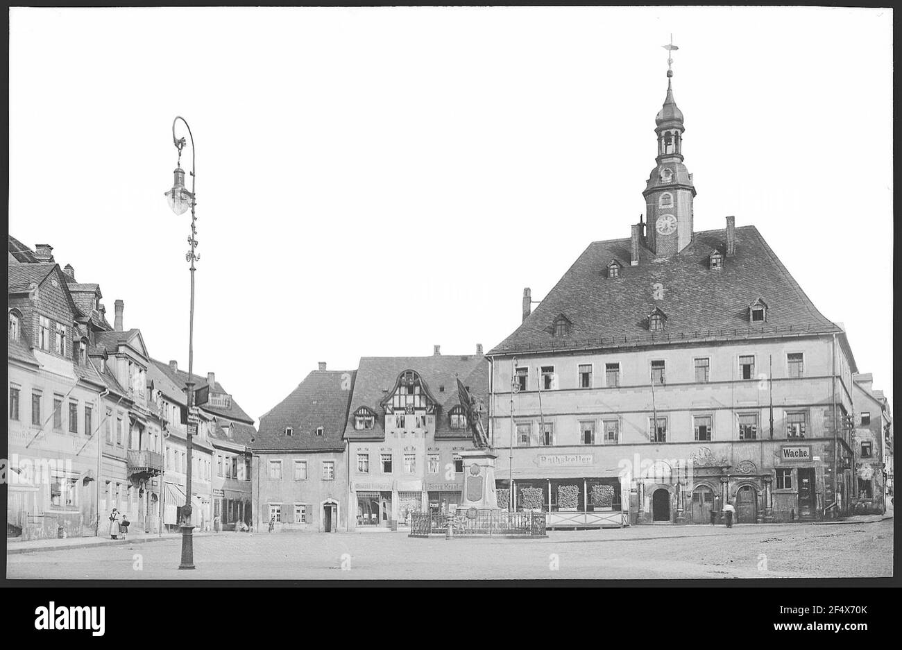Penig. Market with town hall Stock Photo - Alamy