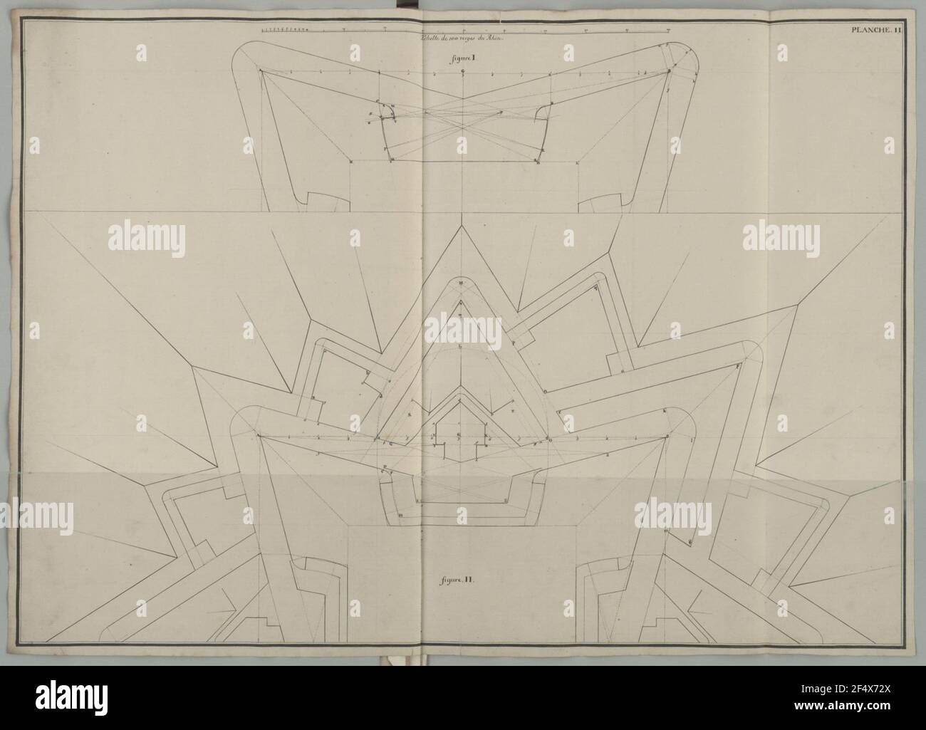 Fortress construction, ideal design in two figures to plant a bastion ...