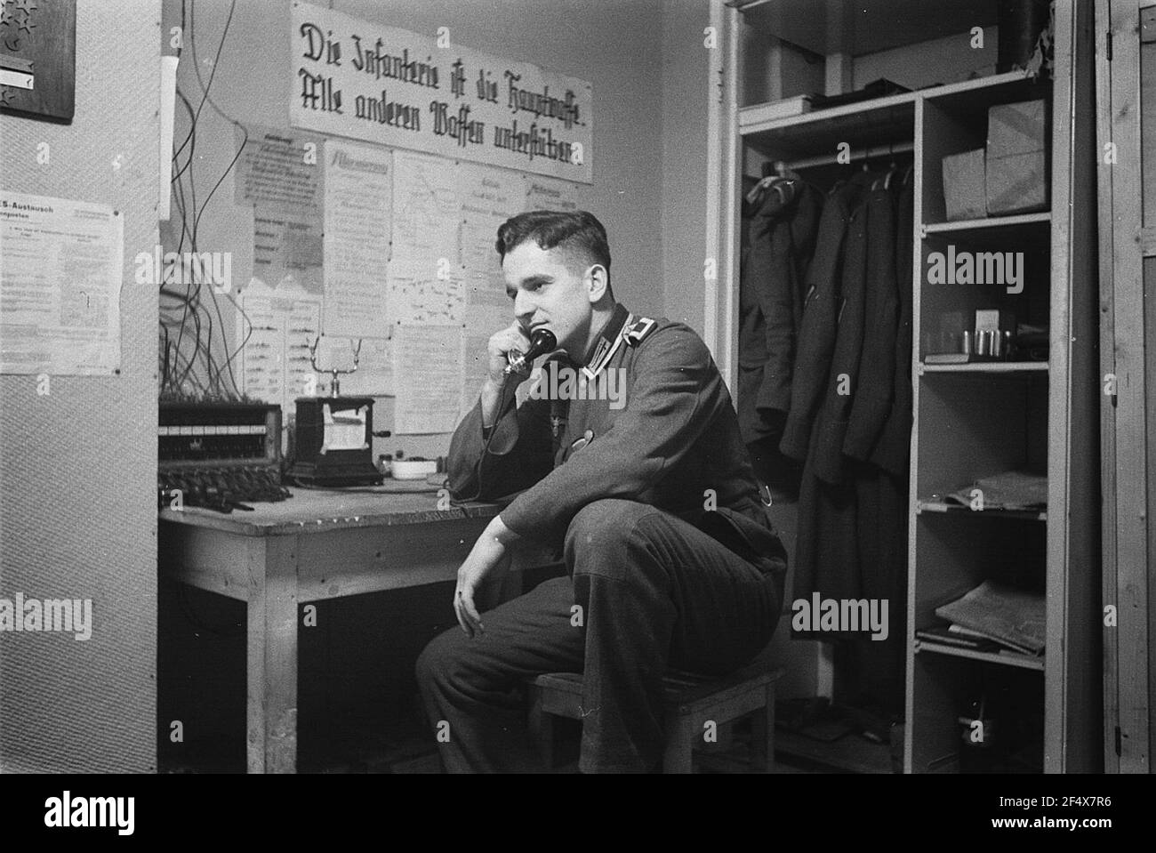 Second World War. Netherlands under German crew. Telephoneist of the ...