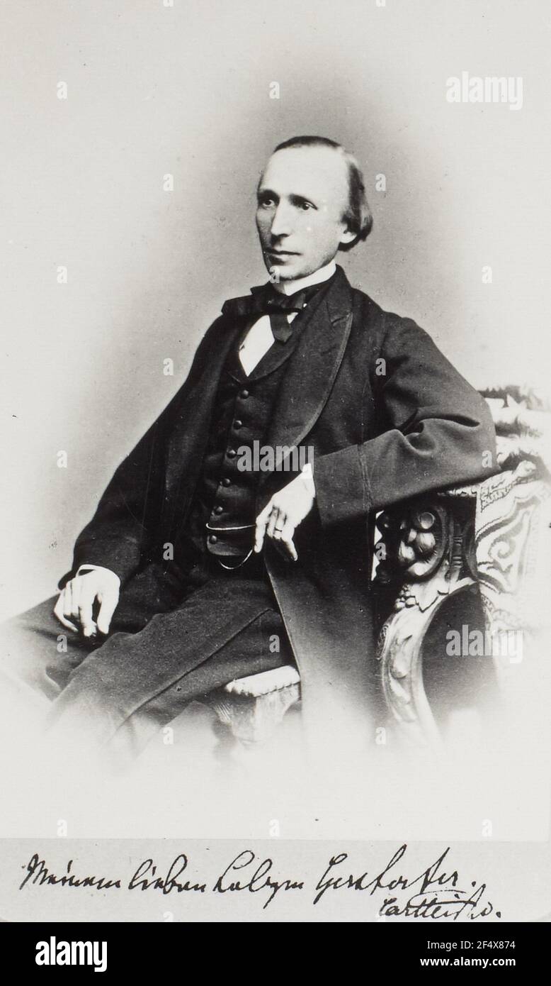 Portrait of Carl Master (1818-1876; Actor, director). Albumin tray on ...
