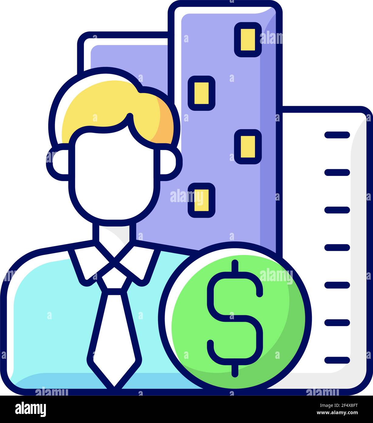 Office broker RGB color icon Stock Vector Image & Art - Alamy