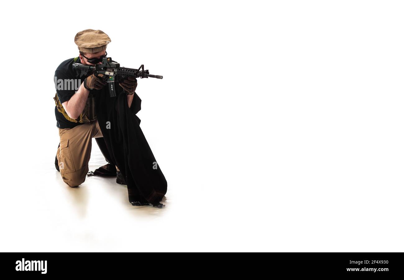 man in military outfit CIA agent, which is similar to the clothing of a ...