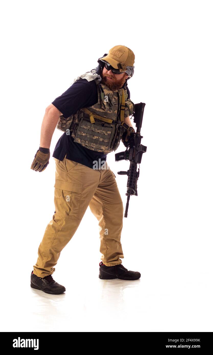 man in military outfit of the CIA, which is similar to the clothing of ...