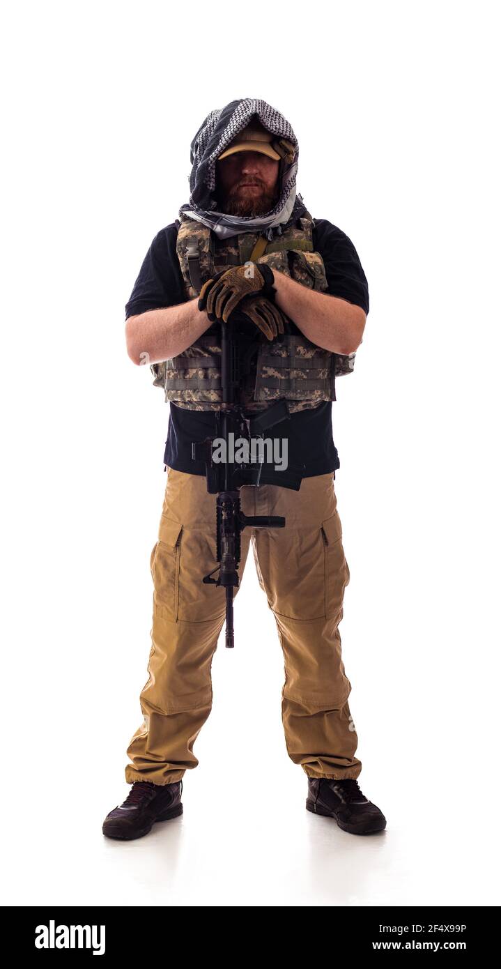 Mountain man on rifle Cut Out Stock Images & Pictures - Alamy