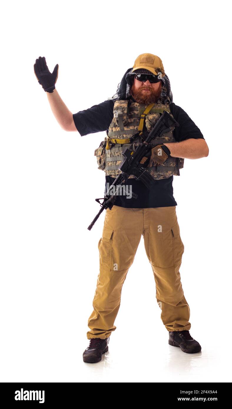 man in military outfit of the CIA, which is similar to the clothing of ...